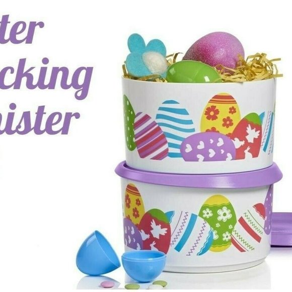 Tupperware | Kitchen | Tupperware One Touch Easter 2pc Canister Set ...